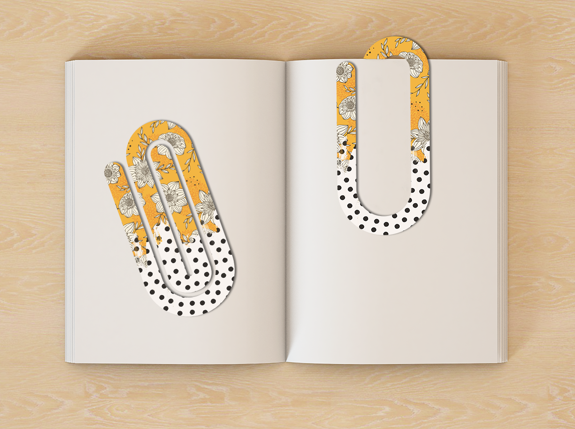 DOUBLE SIDED Paper Clip Book Mark Sublimation Hardboard Blank ...