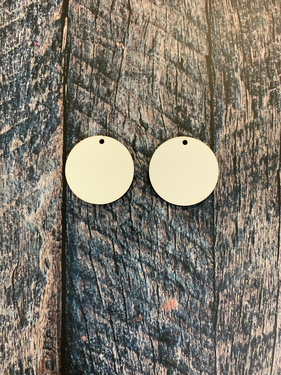 1.25" Round Sublimation Hardboard Single Sided Earring Blanks ...